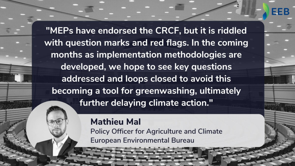 CRCF: Red flags, uncertainty and greenwashing