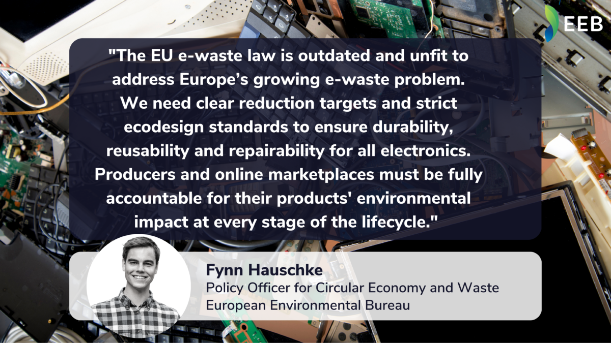 NGOs call for a swift revision of the Waste from Electrical and ...