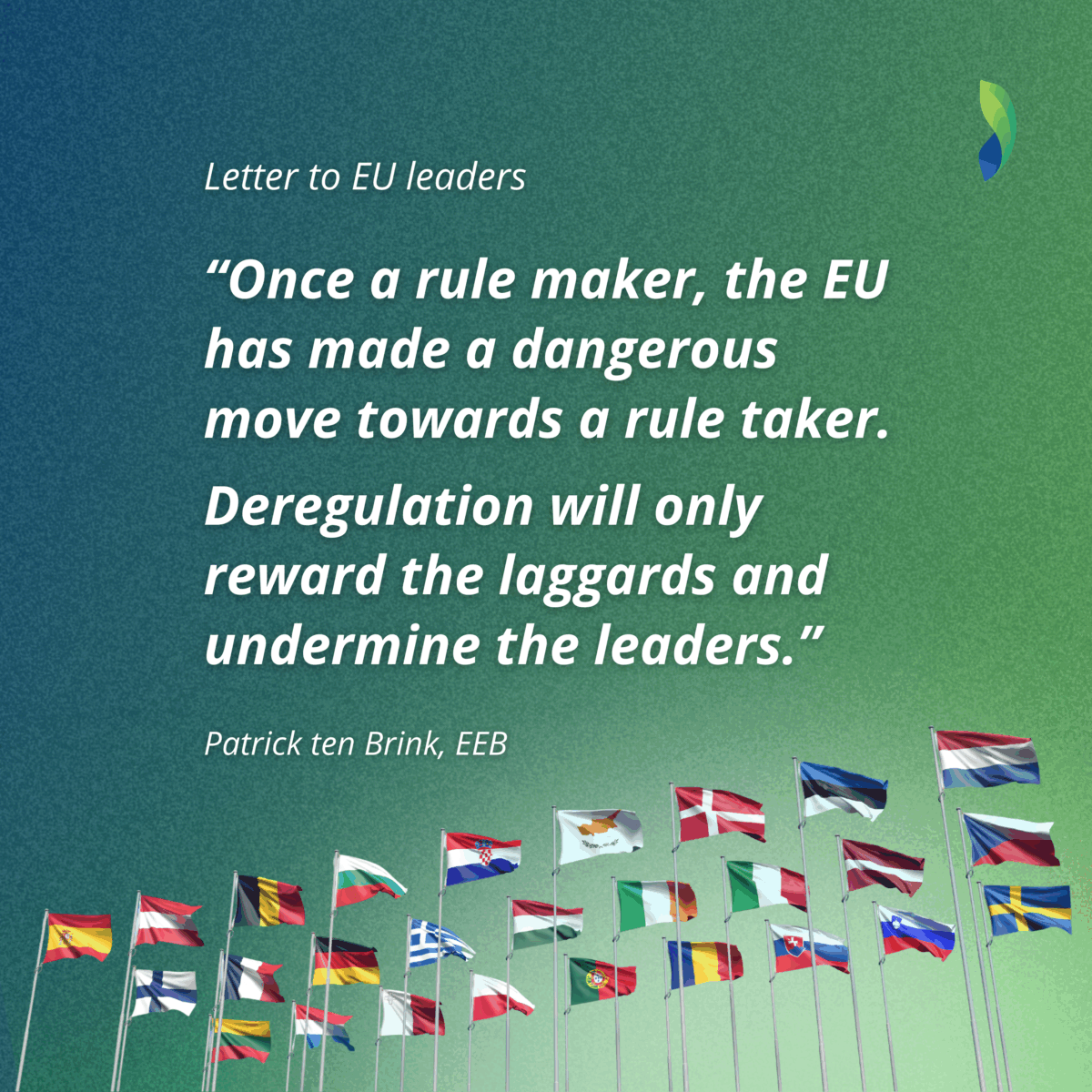 Letter to EU leaders on competitiveness and deregulation